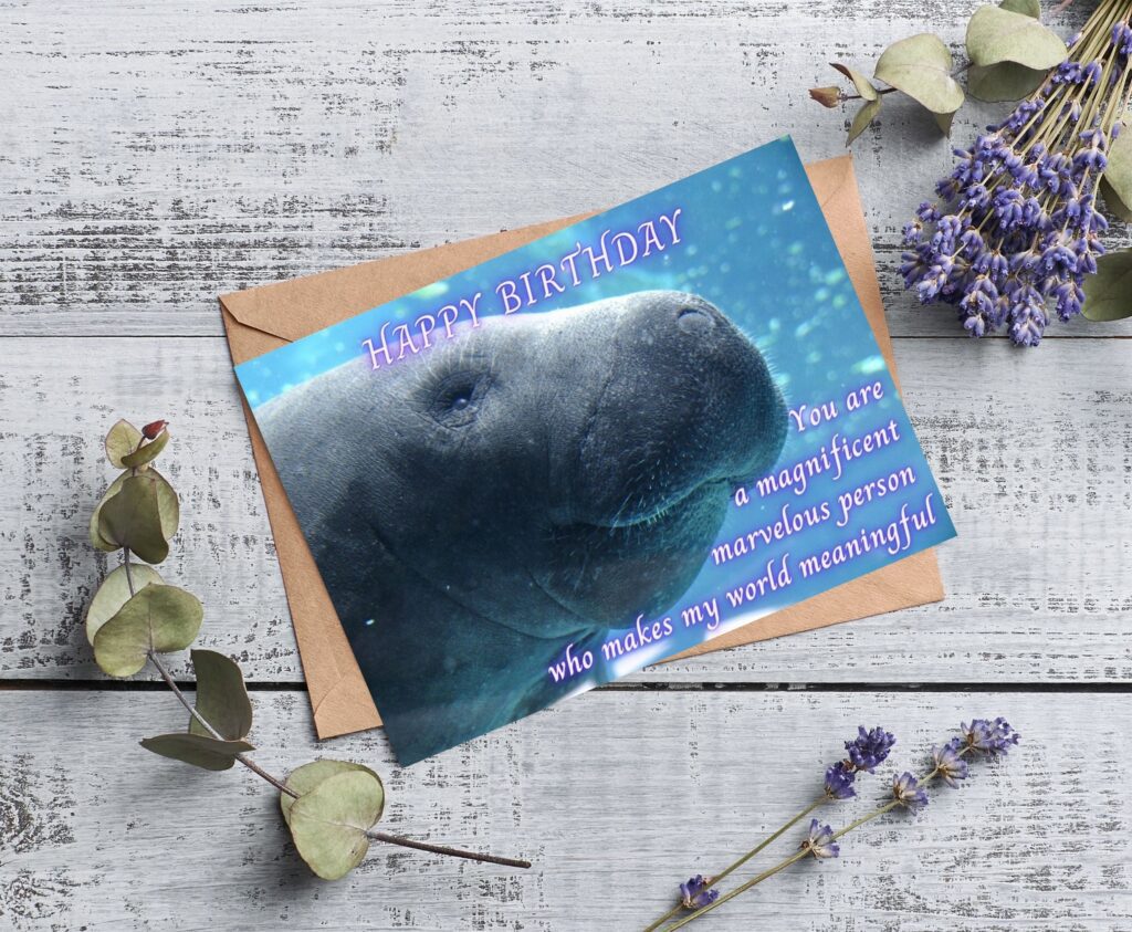 Manatee Birthday Card - Lara De Ann